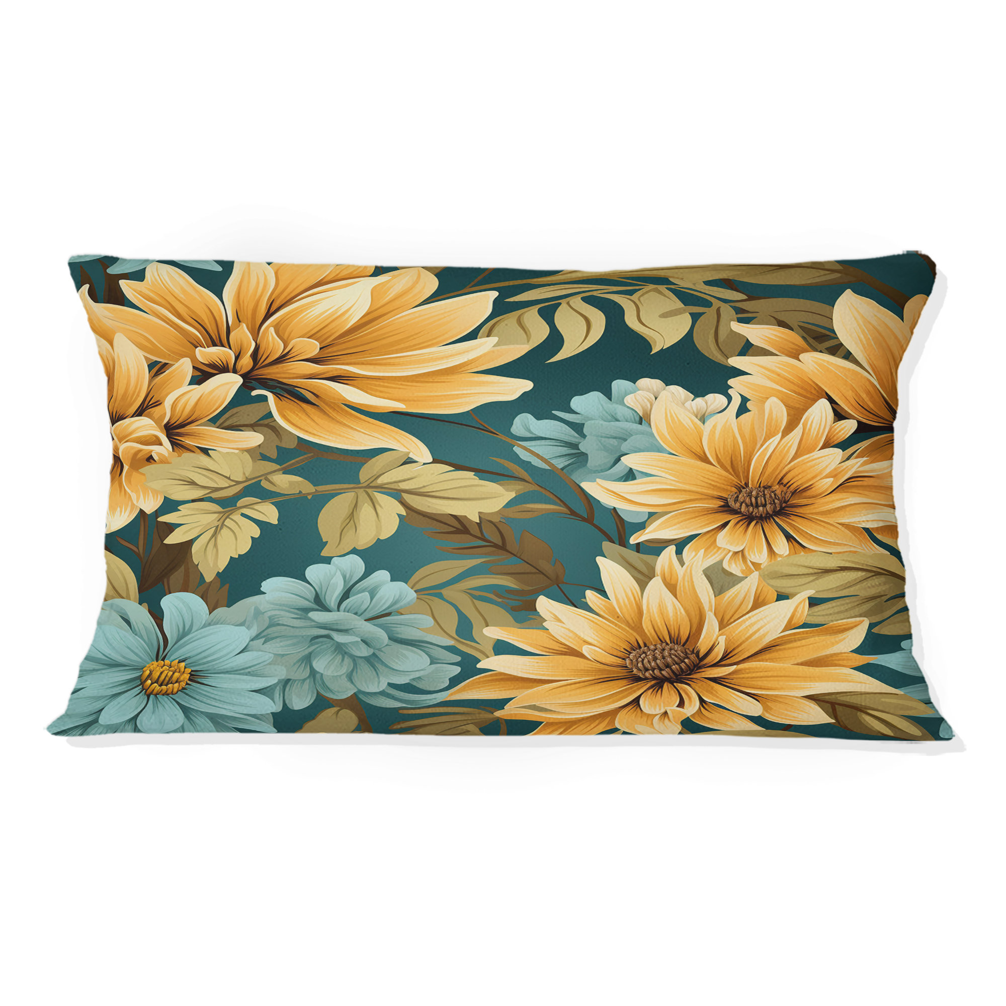 Design Art Sunflower Shores Tropical Pattern - Throw PillowAbstract ...