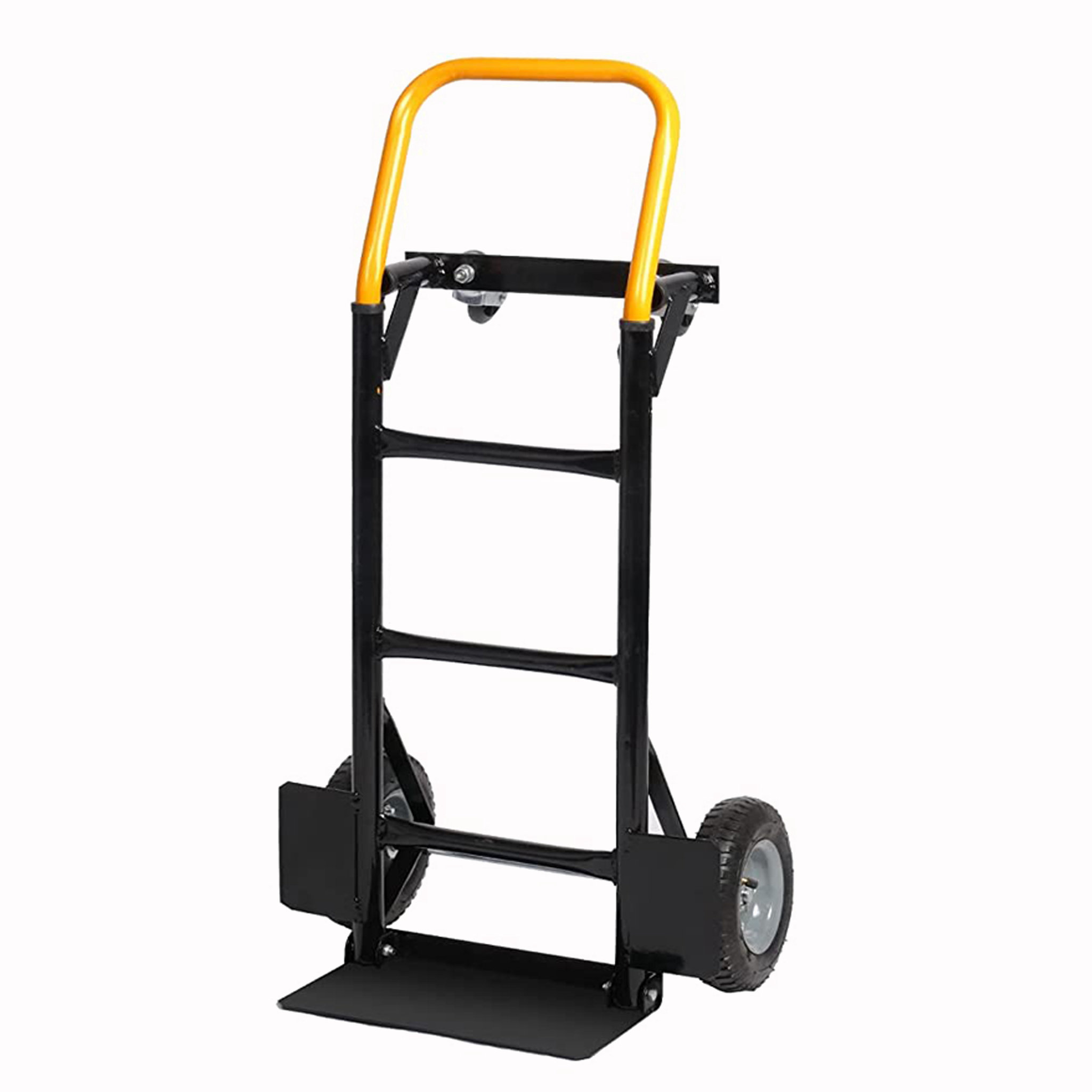 Builddecor Hand Truck Dual Purpose 2 Wheel Dolly Cart and 4 Wheel Push ...