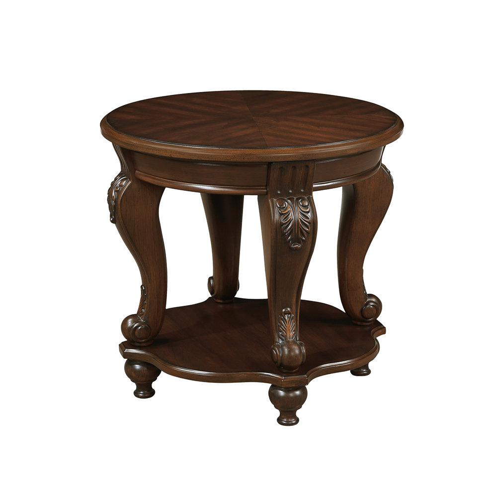 Bloomsbury Market 22'' Retro Round End Table,Solid Wood Sofa Side Table ...
