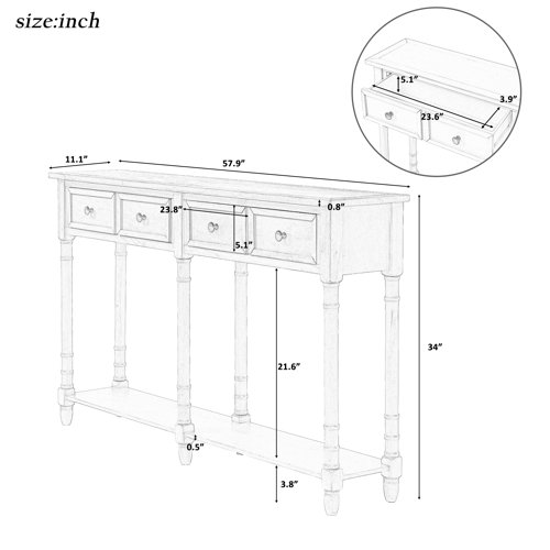 Breakwater Bay Mraz 58'' Console Table | Wayfair