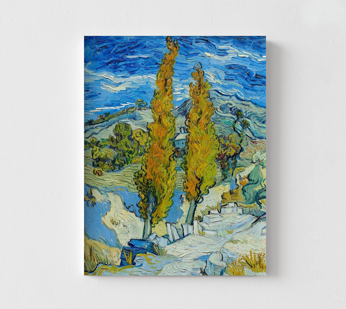 WeFrameArt The Poplars At Saint-Remy By Vincent Van Gogh, Yellow Trees ...