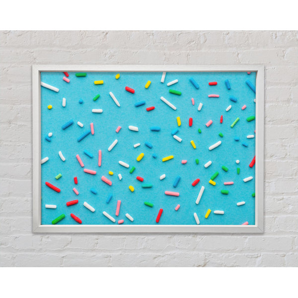 Ebern Designs Hundreds And Thousands On Blue - Single Picture Frame ...