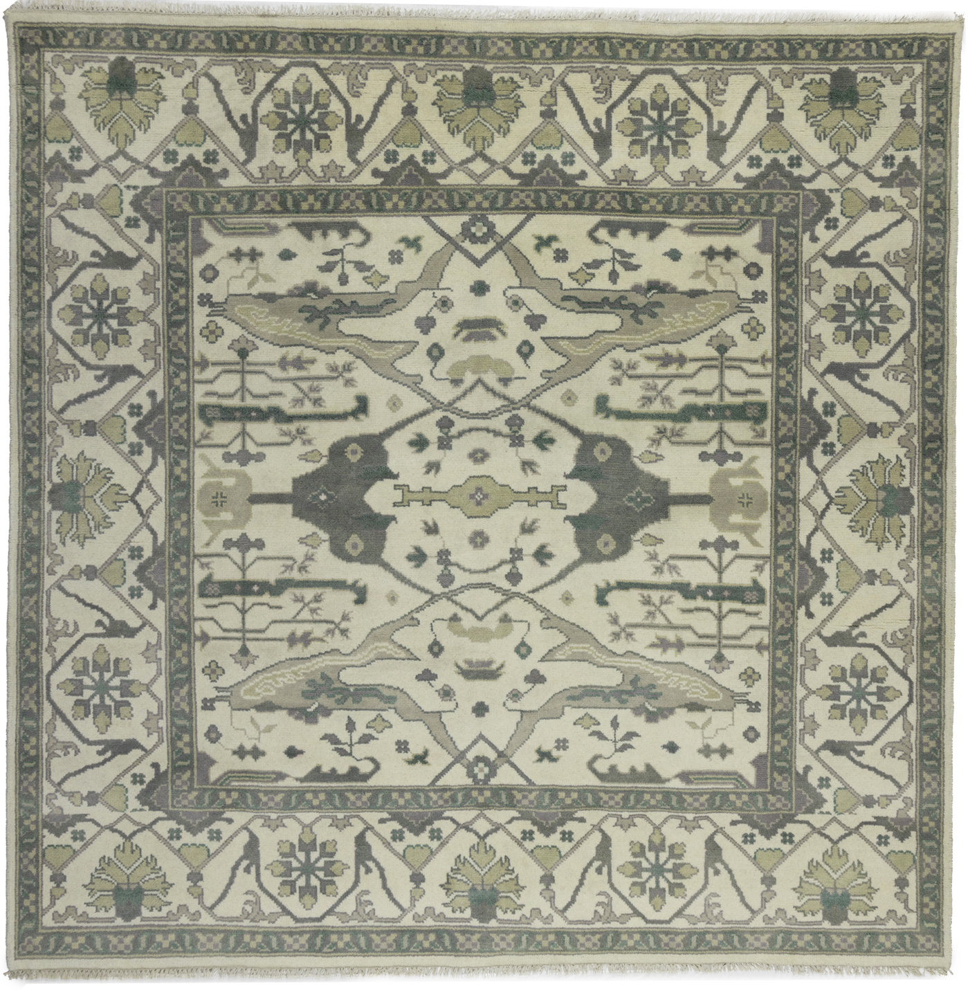 Charlton Home® Deba Square 7'11 X 7'11 Wool Area Rug | Wayfair