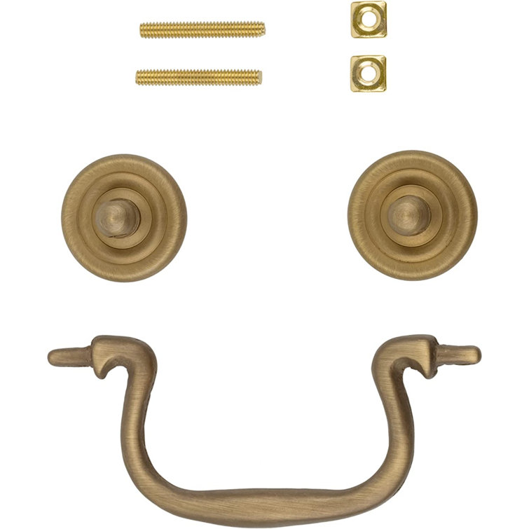 UNIQANTIQ HARDWARE SUPPLY Swan Neck Drawer Bail Pull (Centers: 3 1/2 ...