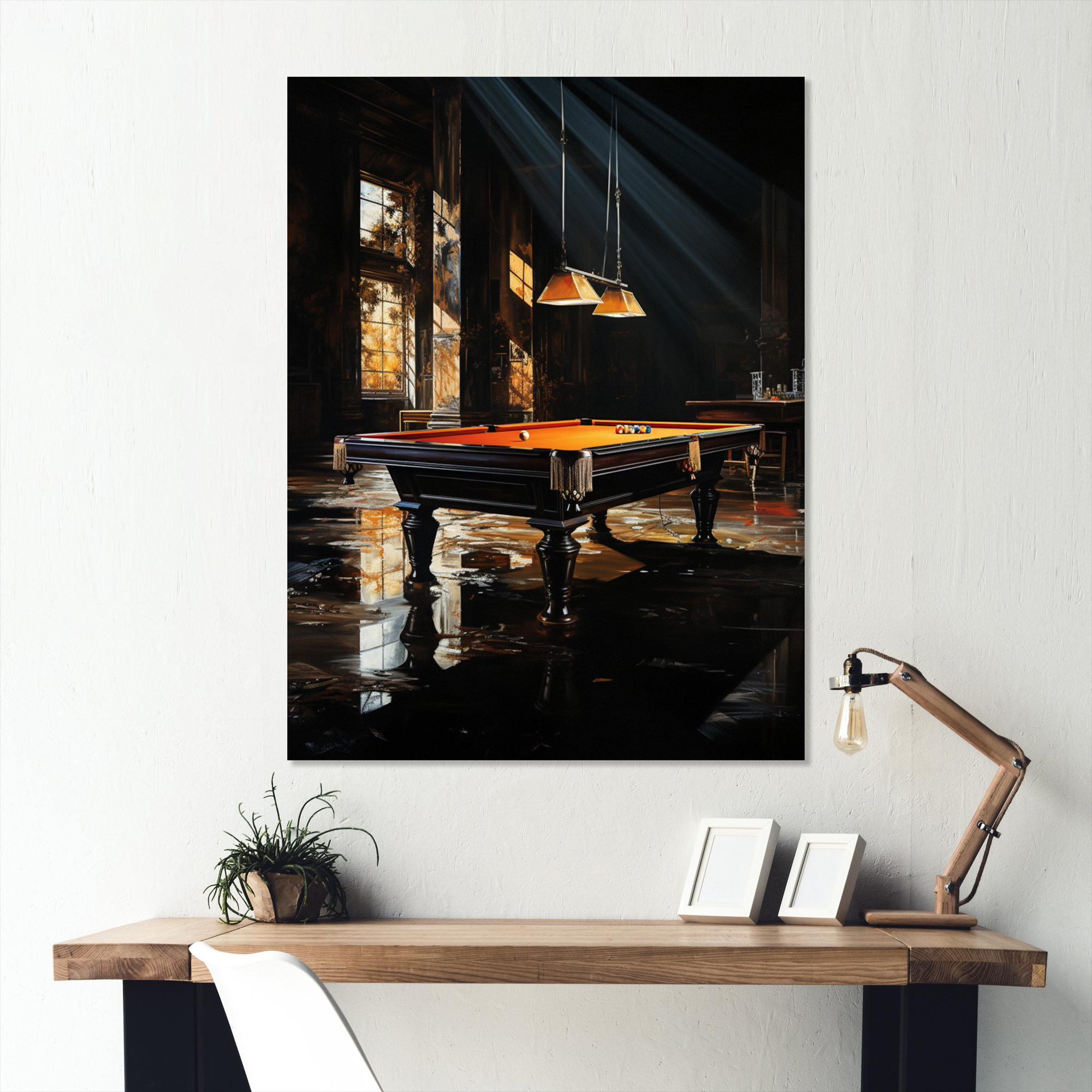 Winston Porter Billard Shadows In Motion II - Billiards Metal Wall ...