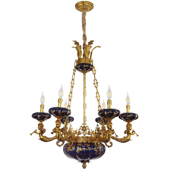 Rosdorf Park Elegant Louis XVI Style Cherub Chandelier with Brass ...