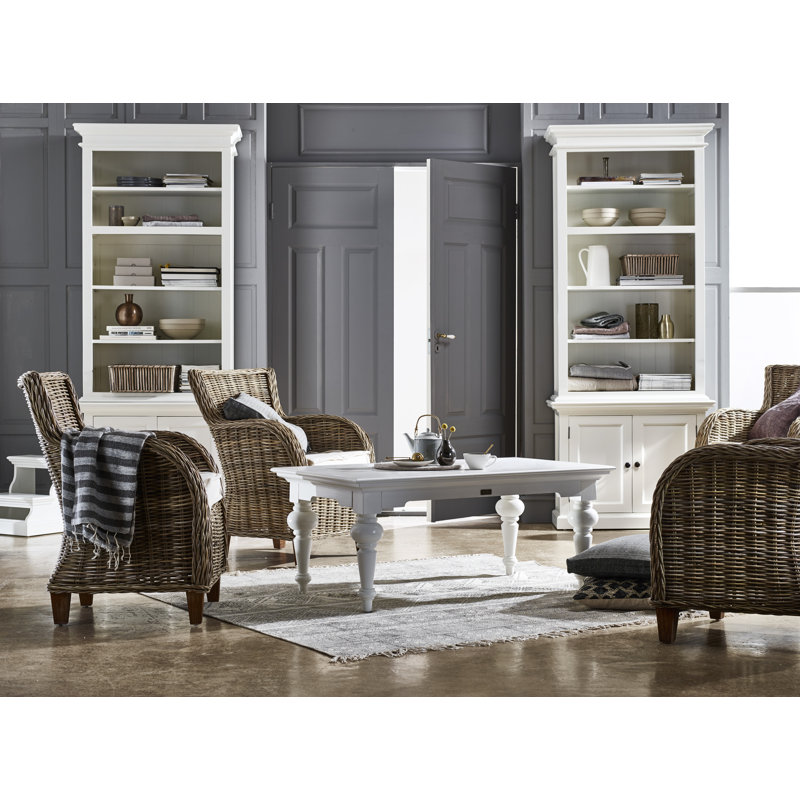 Gracie Oaks Jakeith 86.6" H x 35.43" W Solid Wood Standard Bookcase ...