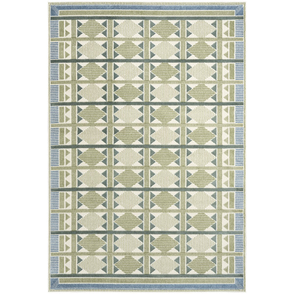 Union Rustic Maridee Green Blue Modern Indoor Rug & Reviews | Wayfair