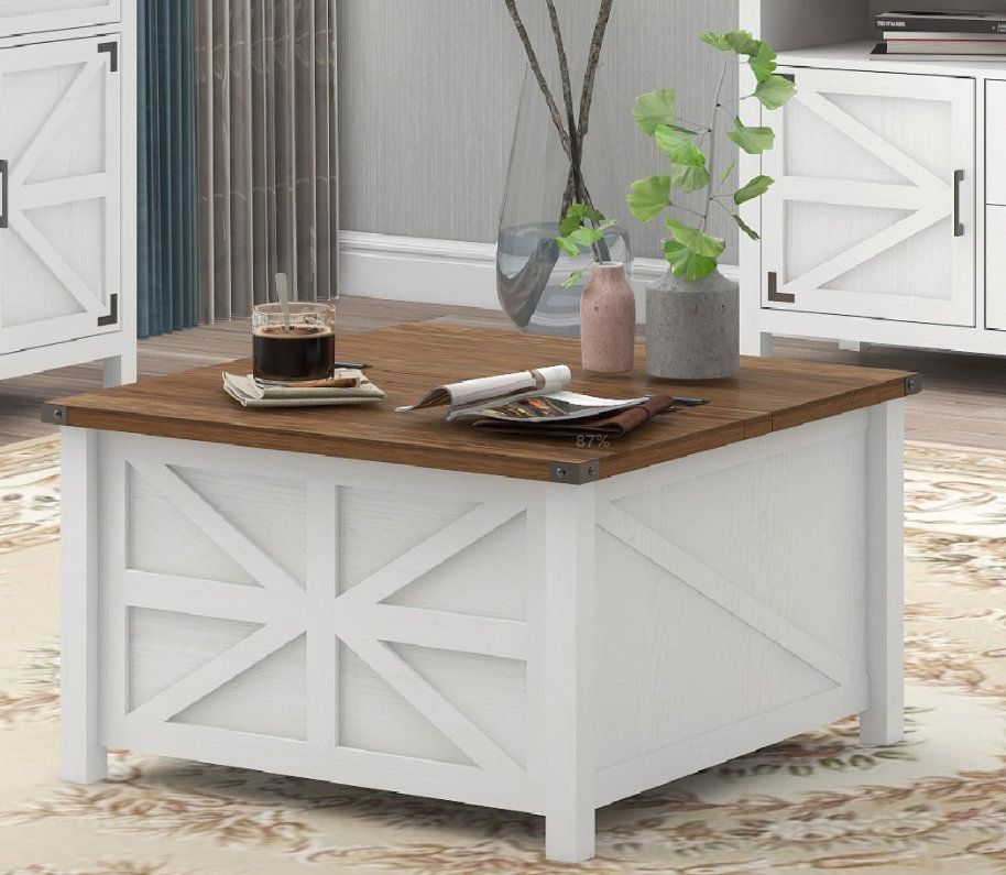 Gracie Oaks Jakelle Solid Wood Top Coffee Table - Wayfair Canada