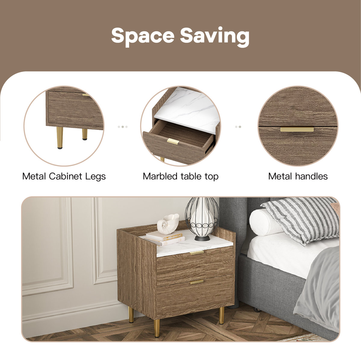 Mercer41 Zekia Nightstand | Wayfair