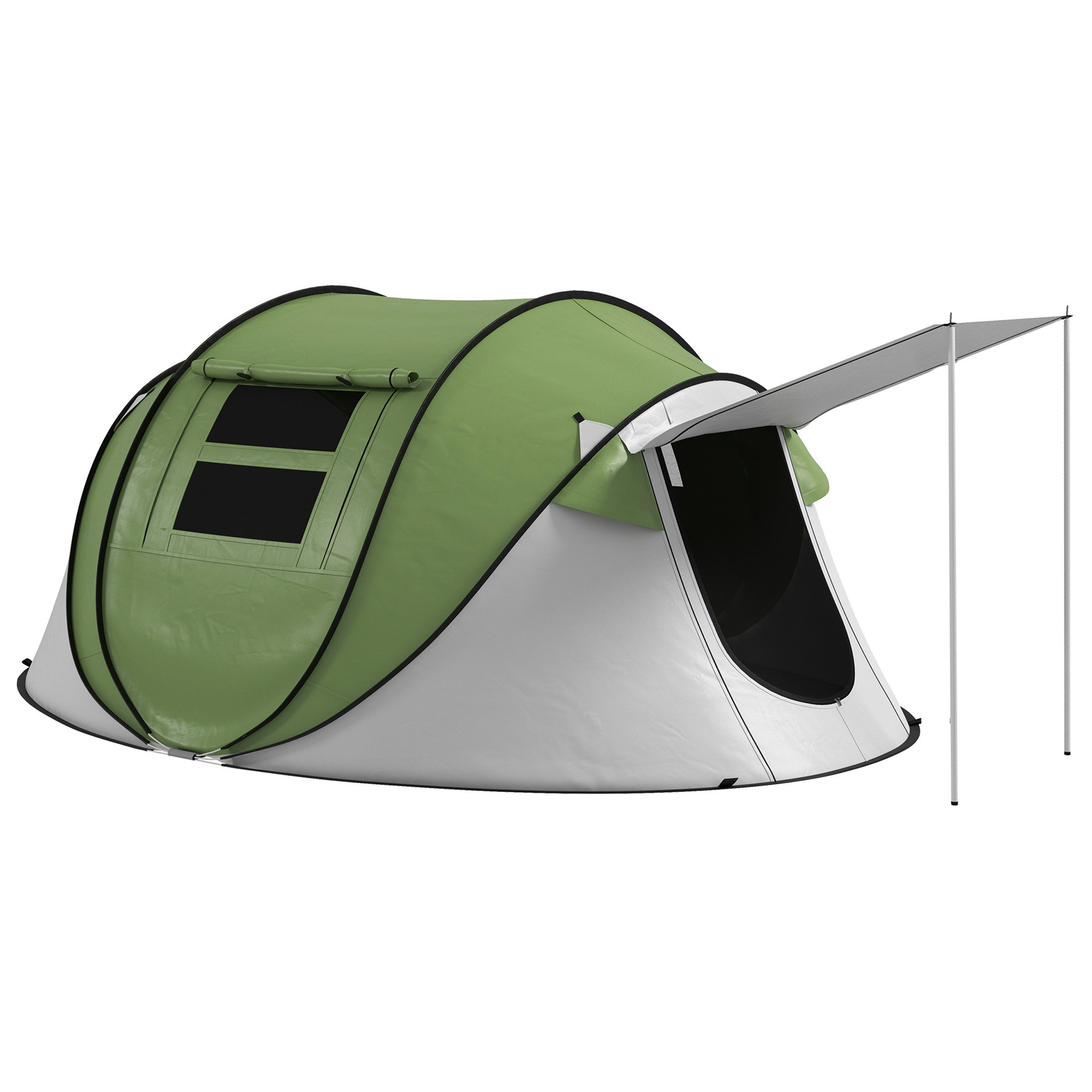 Taroo Clocks Pop Up Tent, Instant Camping Tent with Porch and Carry Bag ...