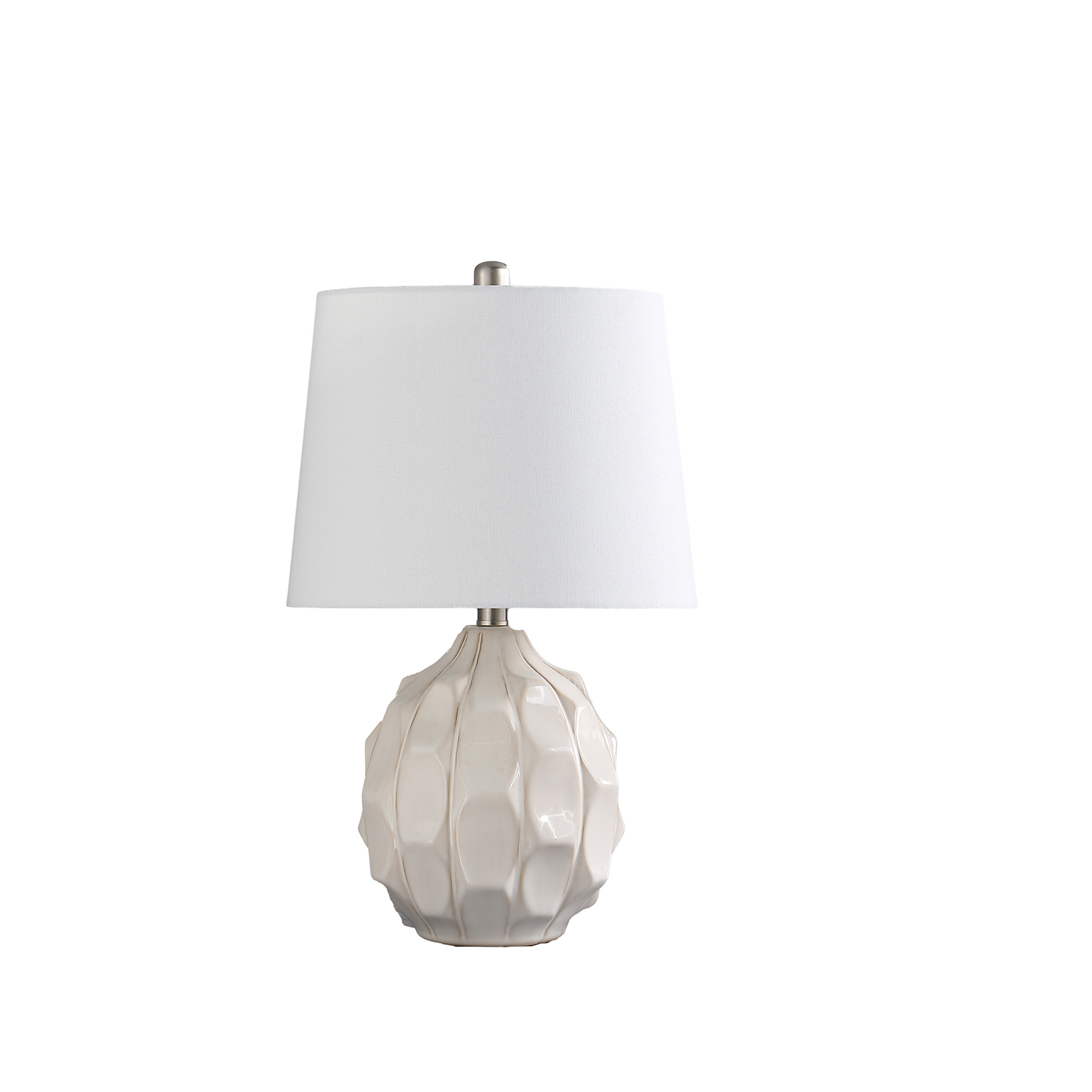 Mercer41 21.75" Coastal Seaside Cream/Taupe Trim Cascade Scallop ...