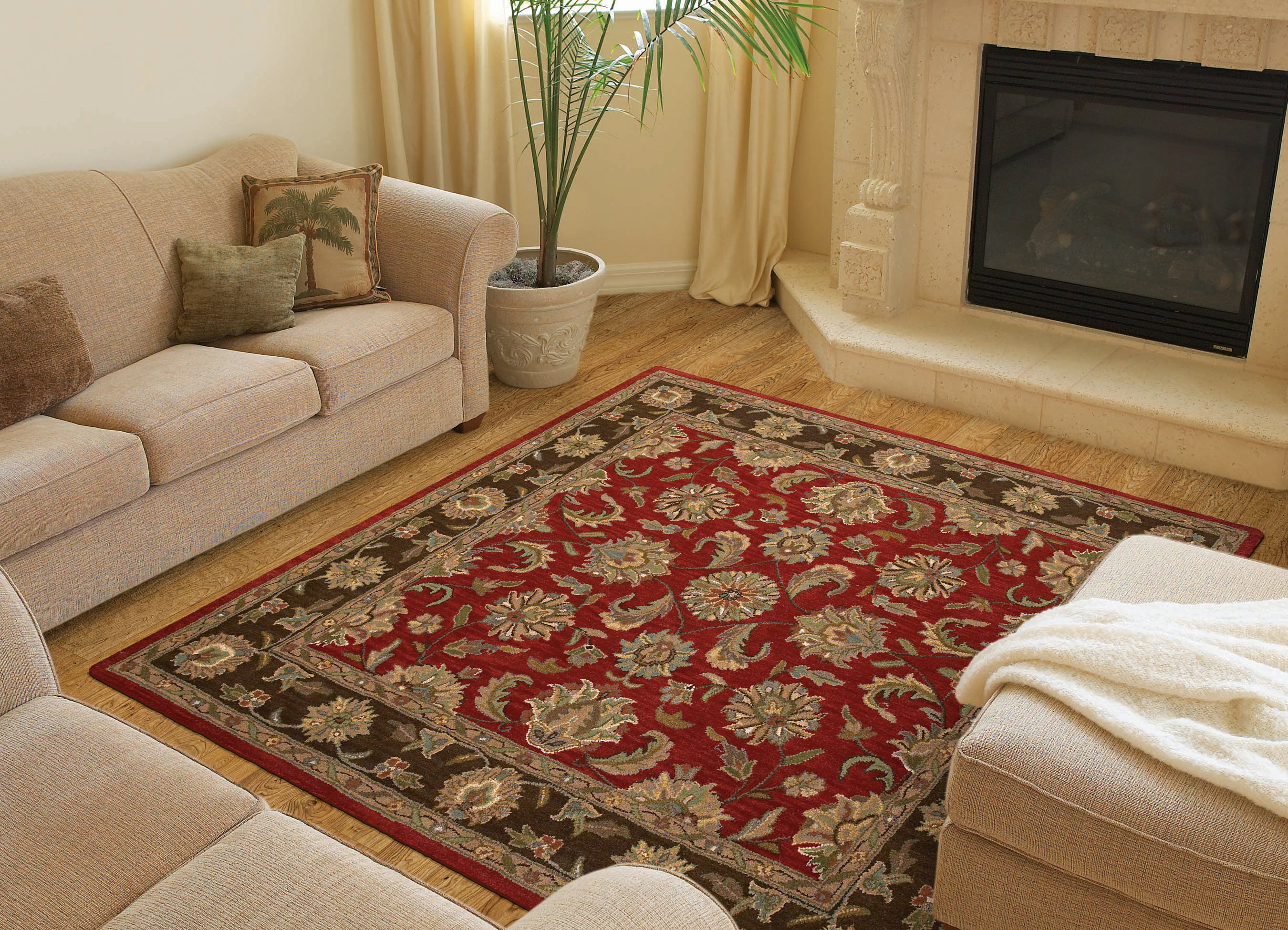 Kaleen Tara Squared Bermuda Salsa Area Rug | Wayfair