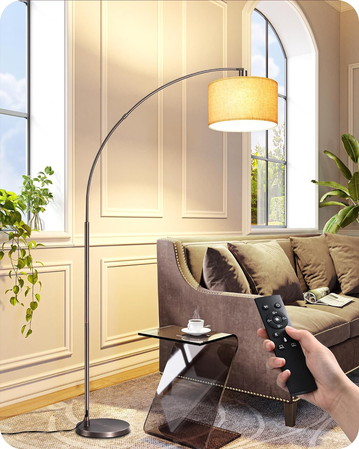 Latitude Run® Dimmable Mid-Century Modern Floor Lamp With Adjustable ...