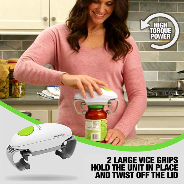 AsSeenOnTv Robo Twist Electric Jar Opener, One Touch Electric Handsfree ...