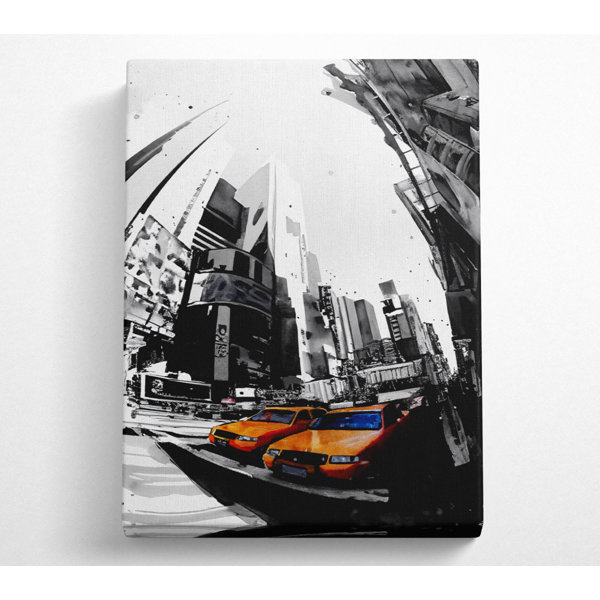 Latitude Run Yellow Cab Duo On 5Th Avenue - Wrapped Canvas Art Prints ...