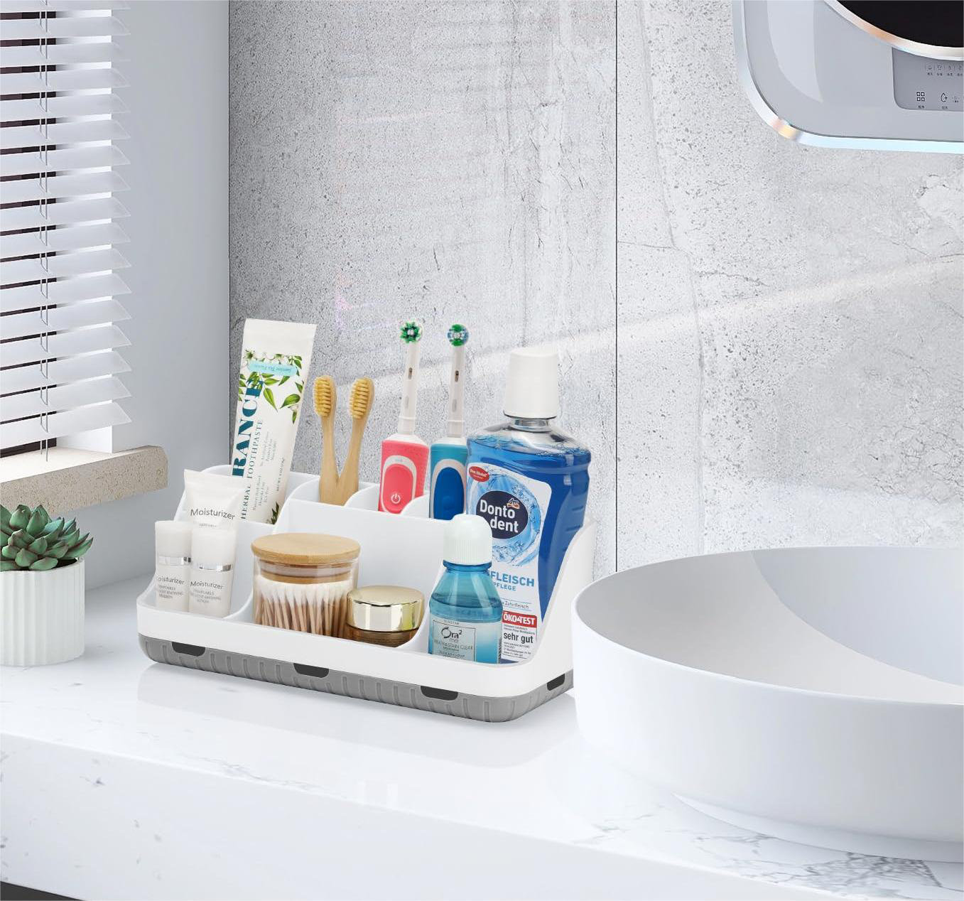 Rebrilliant Toothbrush Holders For Bathrooms Countertop Organizer ...