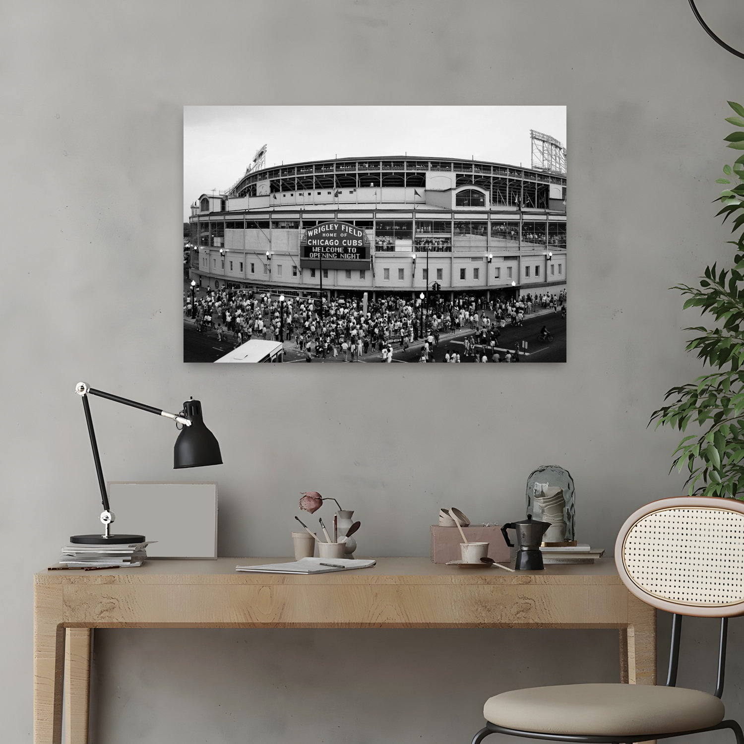 Latitude Run® High Angle View Of Tourists Outside A Baseball Stadium At ...