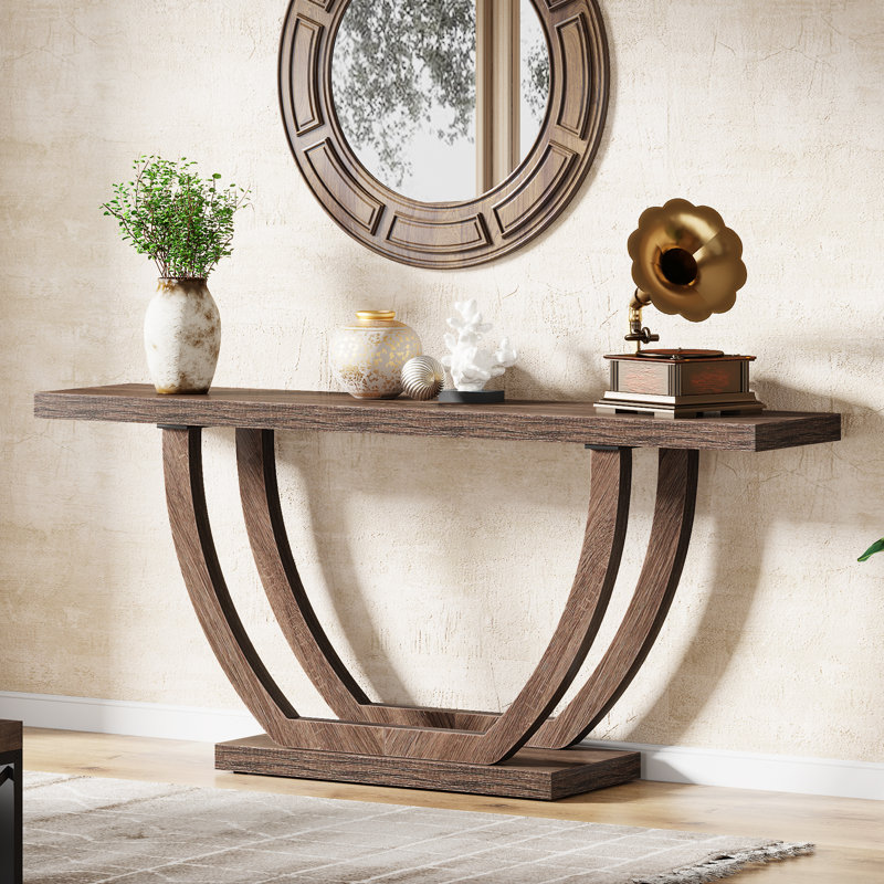 Millwood Pines Rahmel 62.99" Long Console Table, Industrial Entryway ...