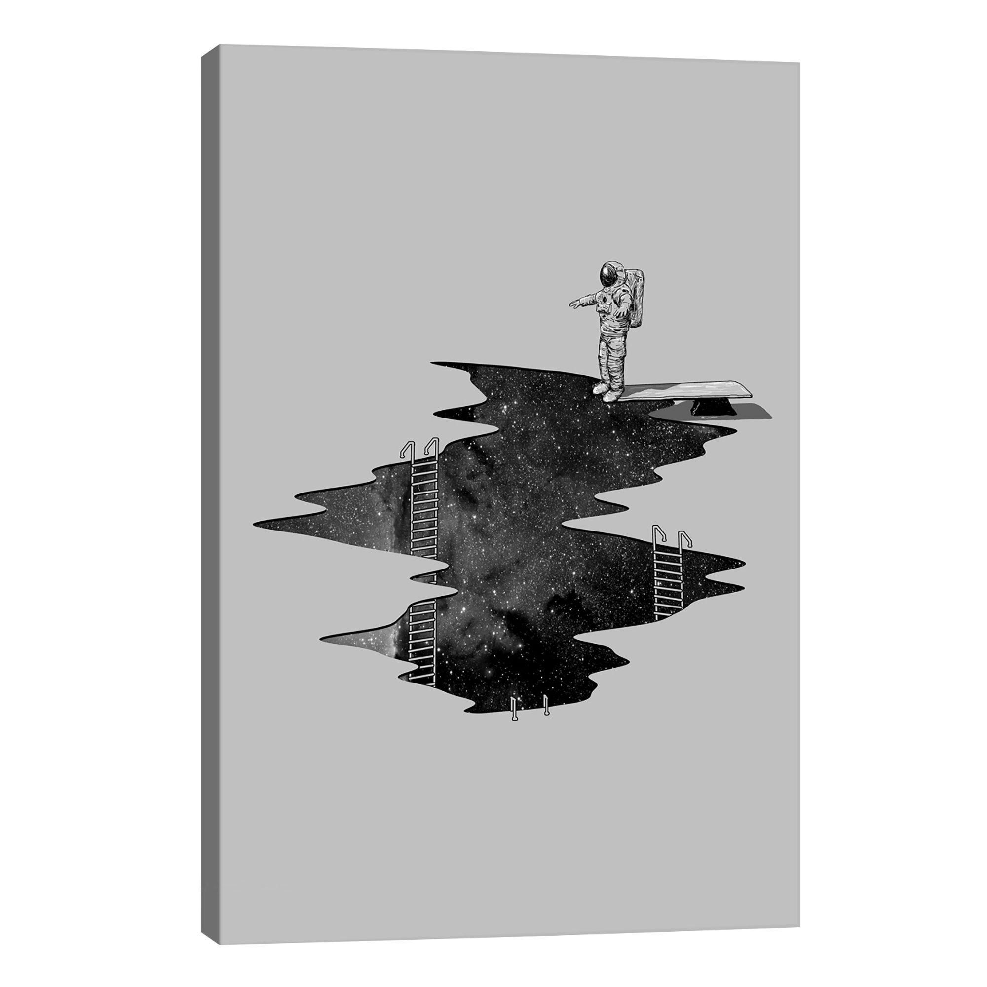 iCanvas Space Diving by Nicebleed Graphic Art on Canvas | Wayfair