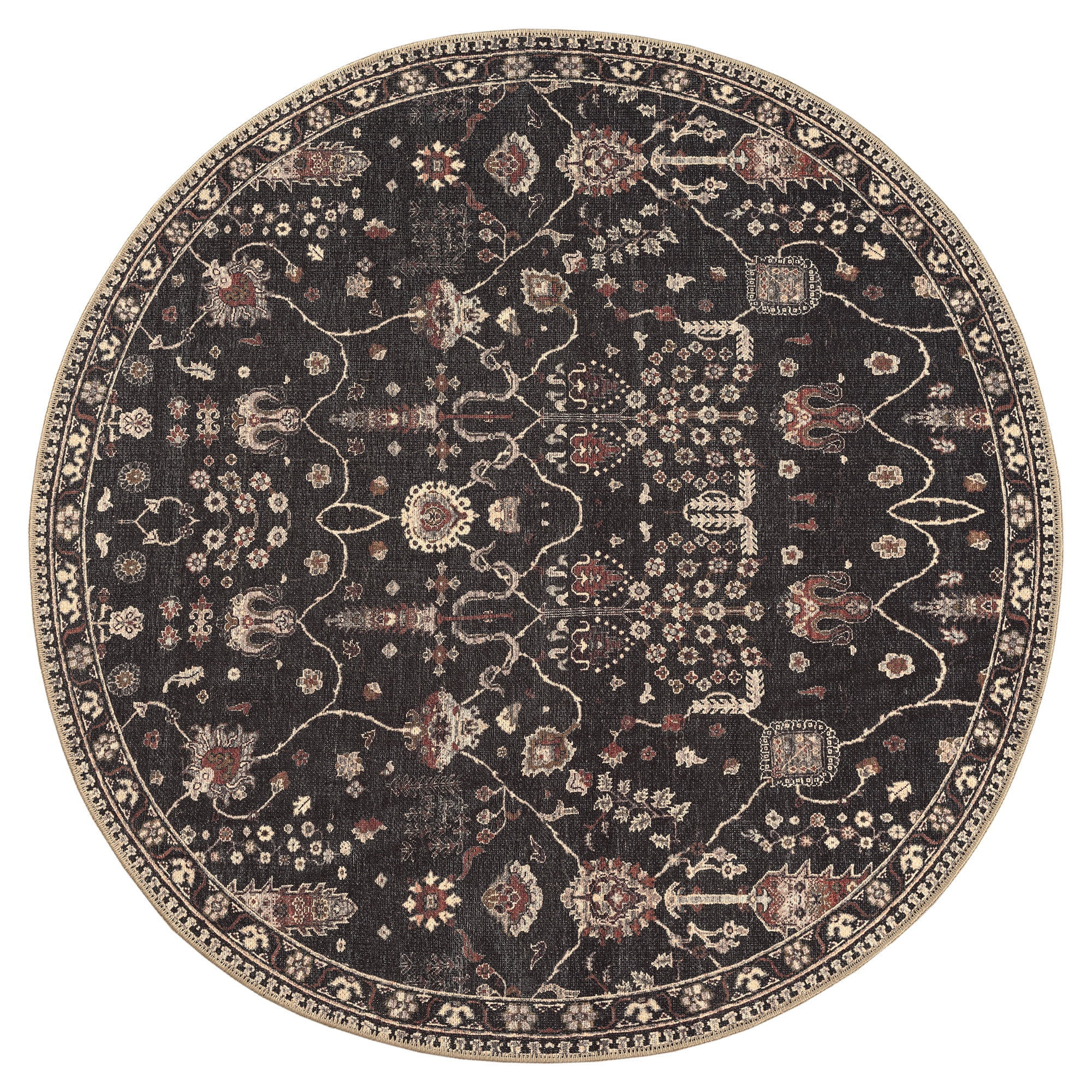 GLN Rugs Traditional Collection - Machine Washable Area Rug, Bohemian ...