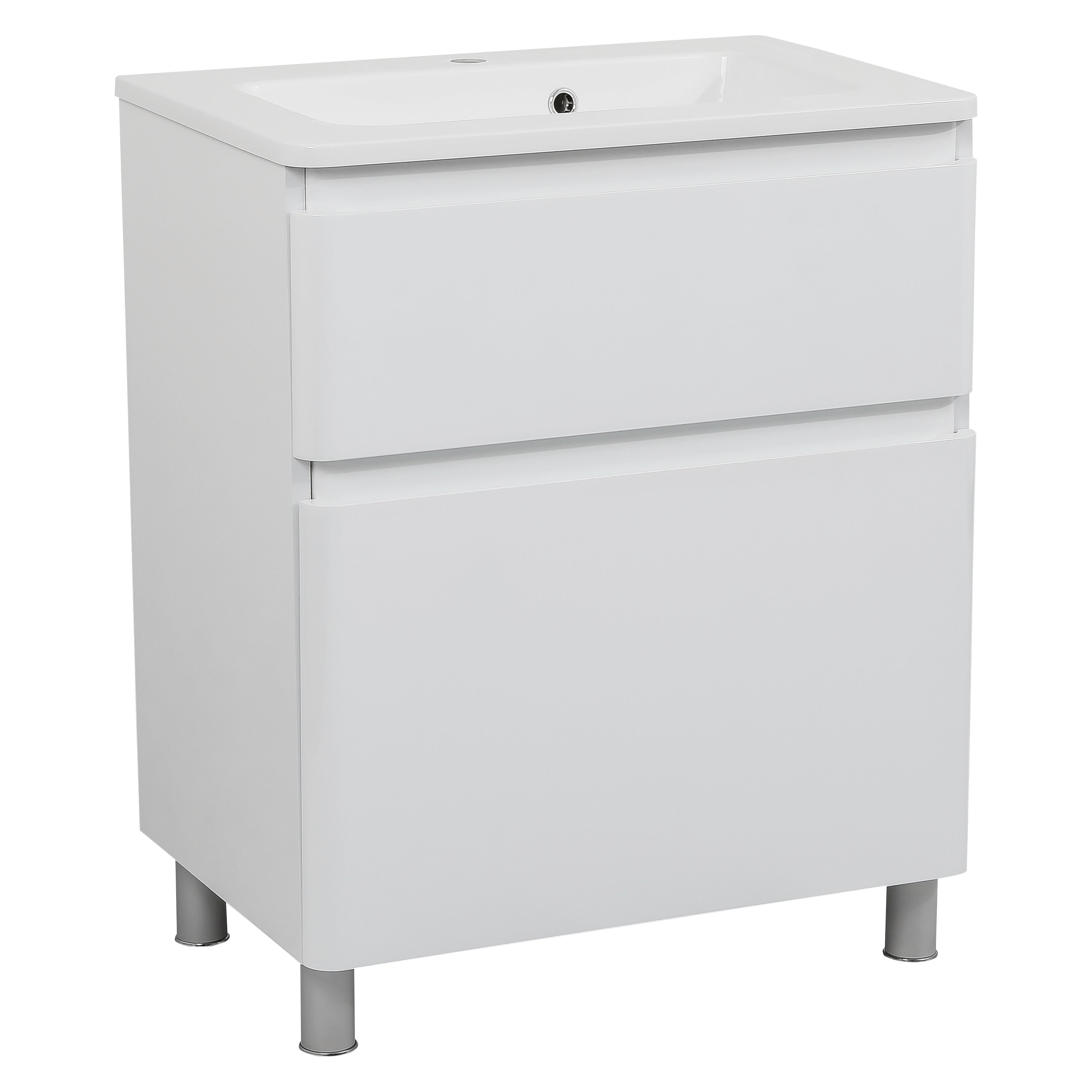 Hokku Designs Lole 23.4 Single Bathroom Vanity with Ceramic, Acrylic ...