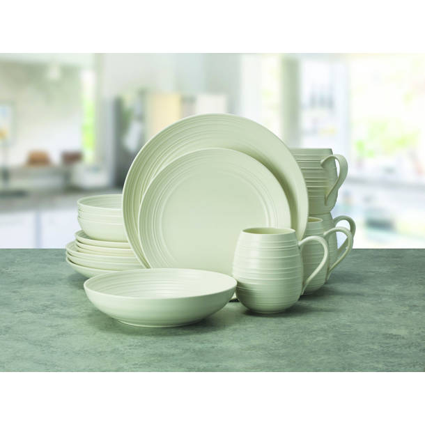 Mikasa Swirl 16 Piece Dinnerware Set, Service for 4 & Reviews | Wayfair