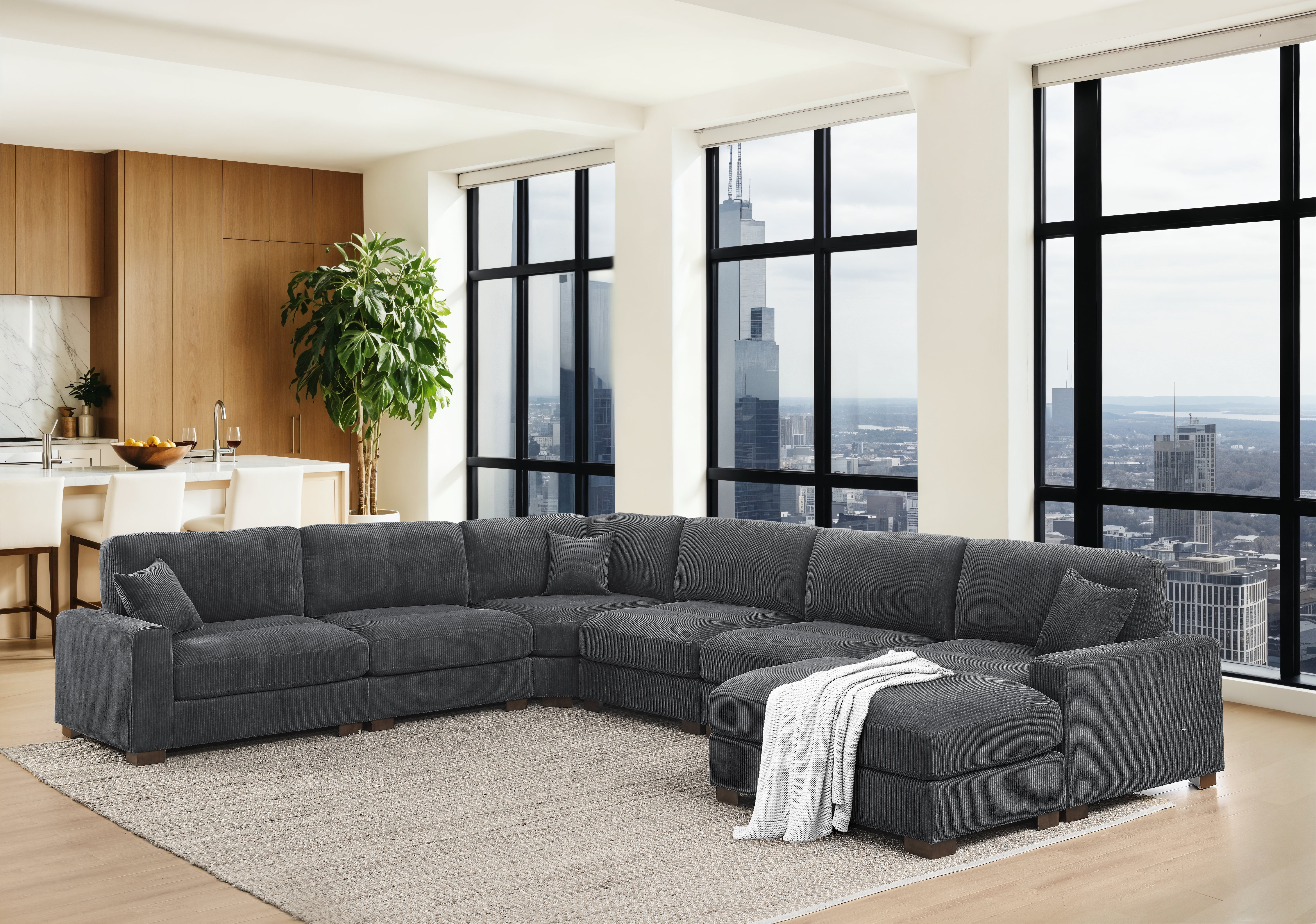 Wade Logan® Aristedes 164" Wide Left Hand Facing Modular Corner ...