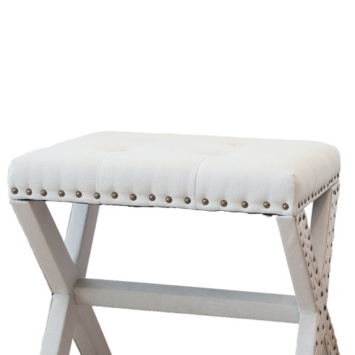 Red Barrel Studio® Mathilda Manufactured Wood + Solid Wood Accent Stool ...