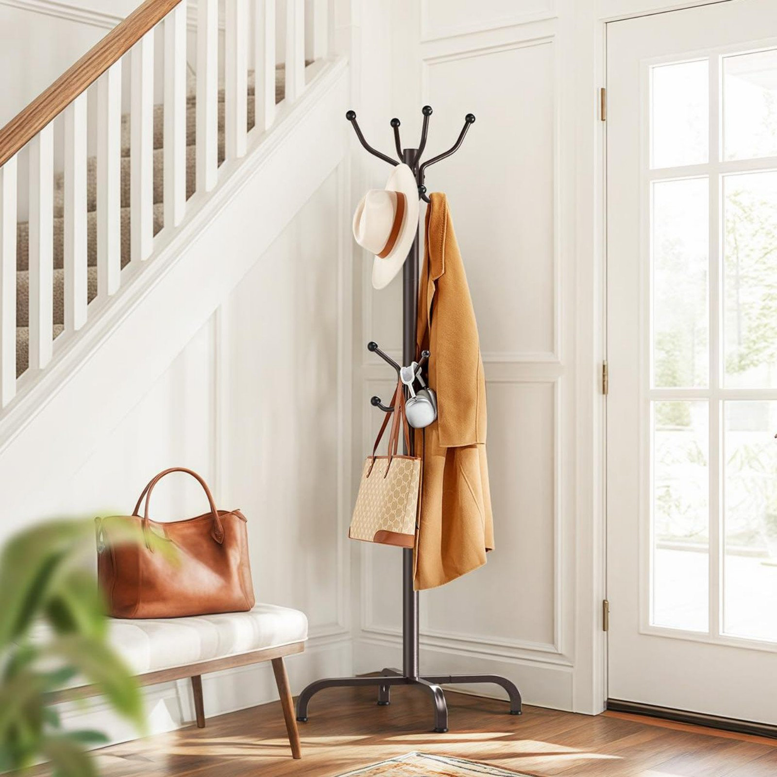 Lark Manor™ Coat Rack With 14 Hooks, Office, Metal Coat Tree & Hat Rack ...