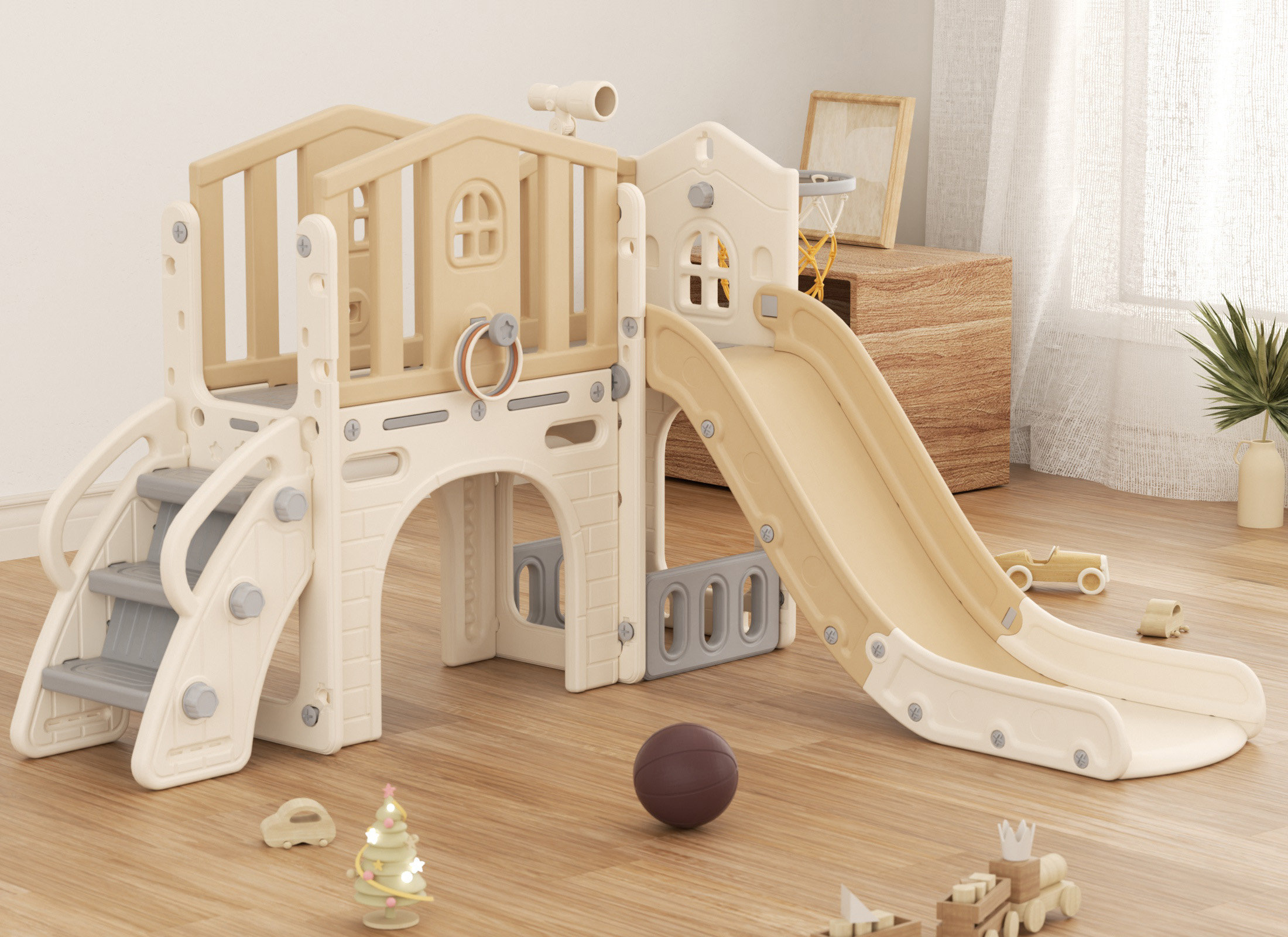 GLAF 8 In 1 Toddler Slide, Kids Climber Slide Outdoor Indoor Playset ...