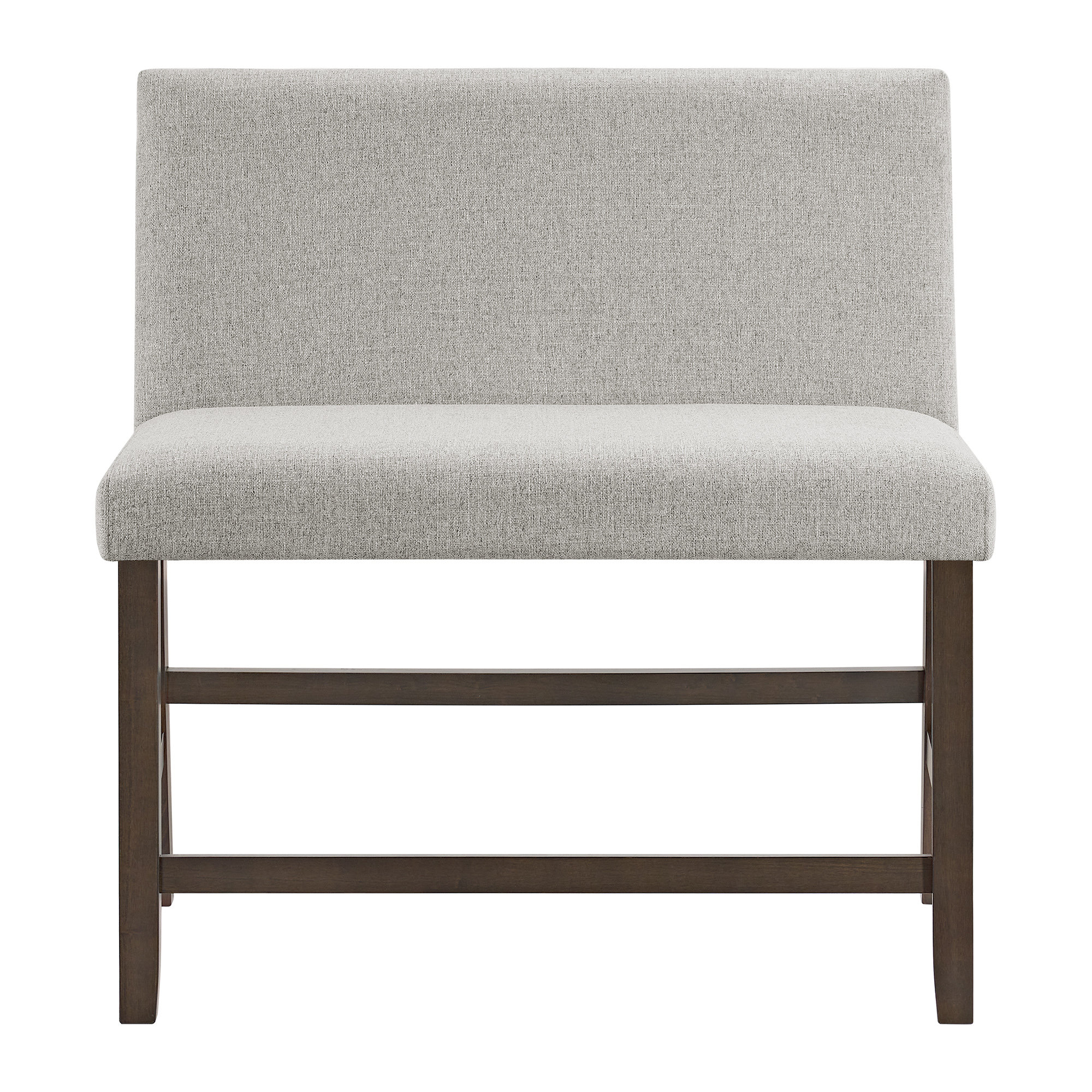 Winston Porter Dublyn Counter Bench with Upholstered Back and Grey ...