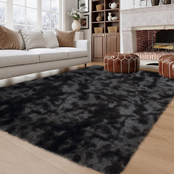 Mercer41 Large Tie-Dye Washable Shag Area Rugs Non-Slip Fluffy Shag ...