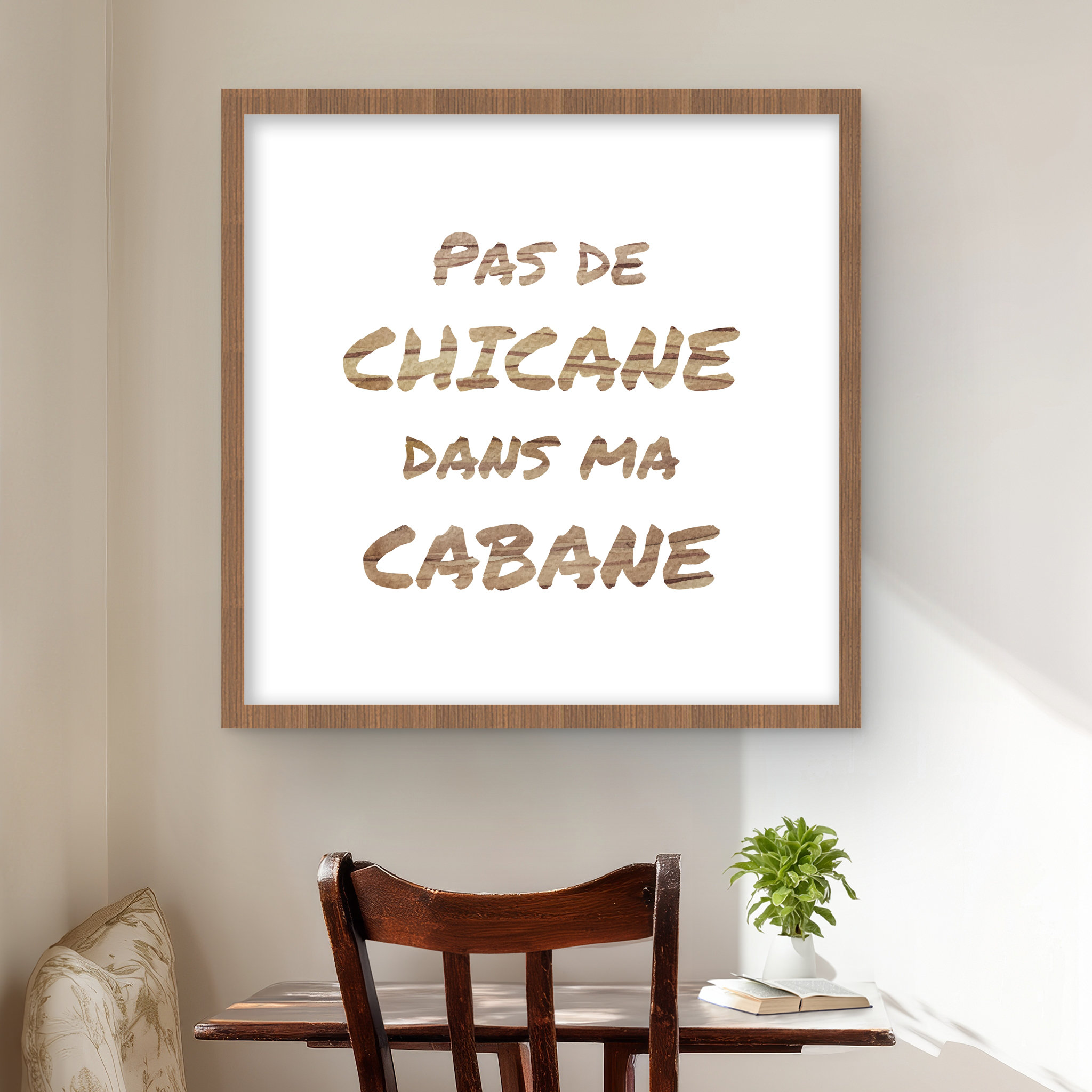 Lark Manor™ No dispute in my house - Contemporary White Framed Print ...