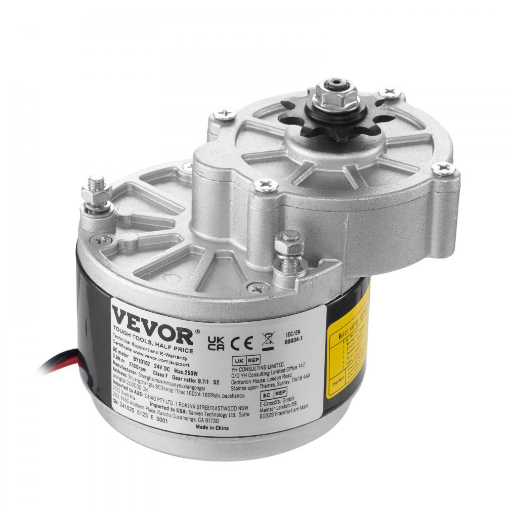 VEVOR 350W Electric Powerful Brushed DC Motor 24V 3000rpm Motor for E ...