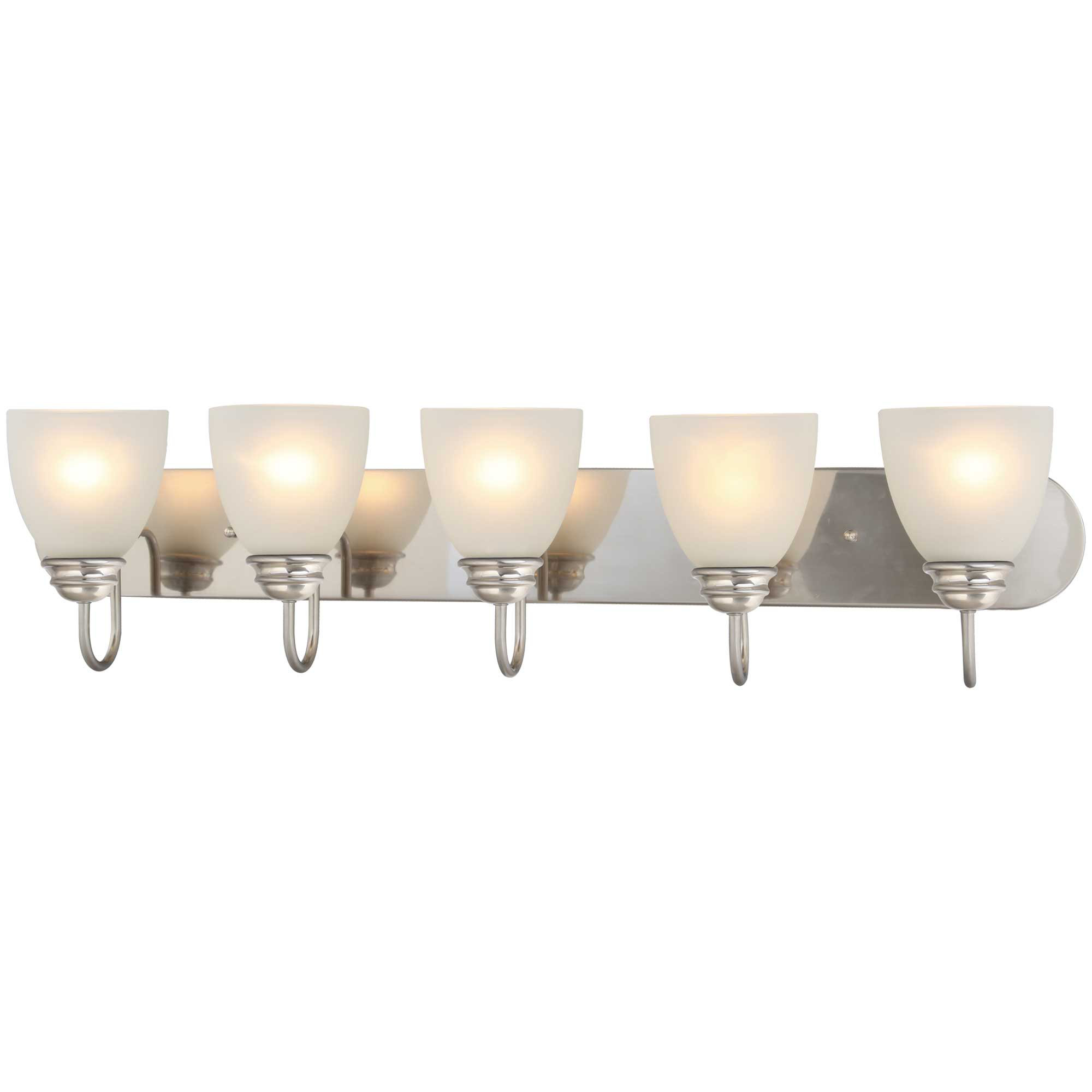 Volume Lighting Mari 5-Light Indoor Brushed Nickel Vanity Wall Mount ...