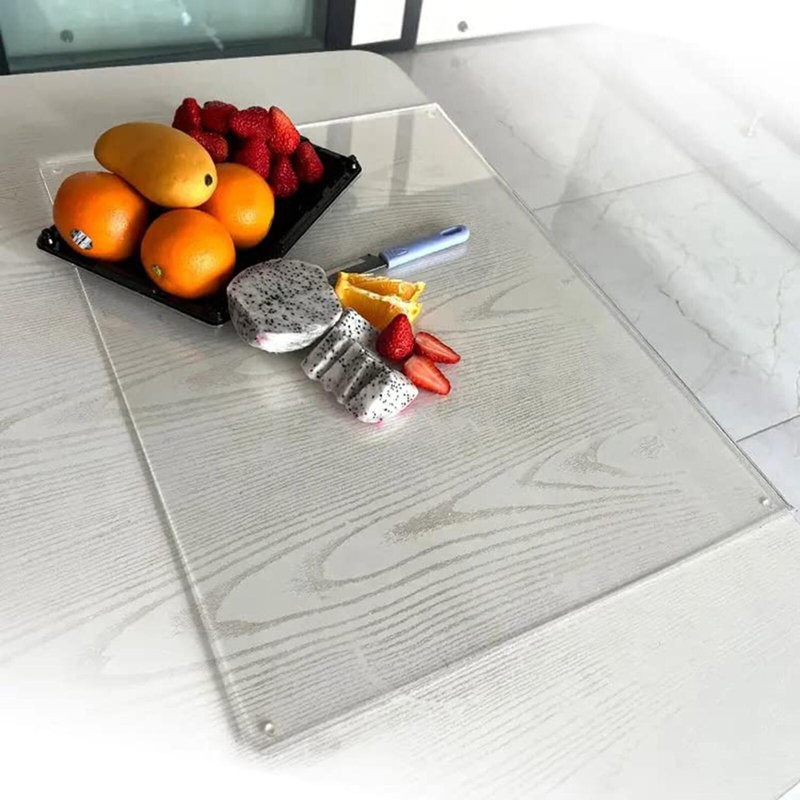 GlowSol Transparent Anti-slip Acrylic Cutting Board With Counter Lip ...