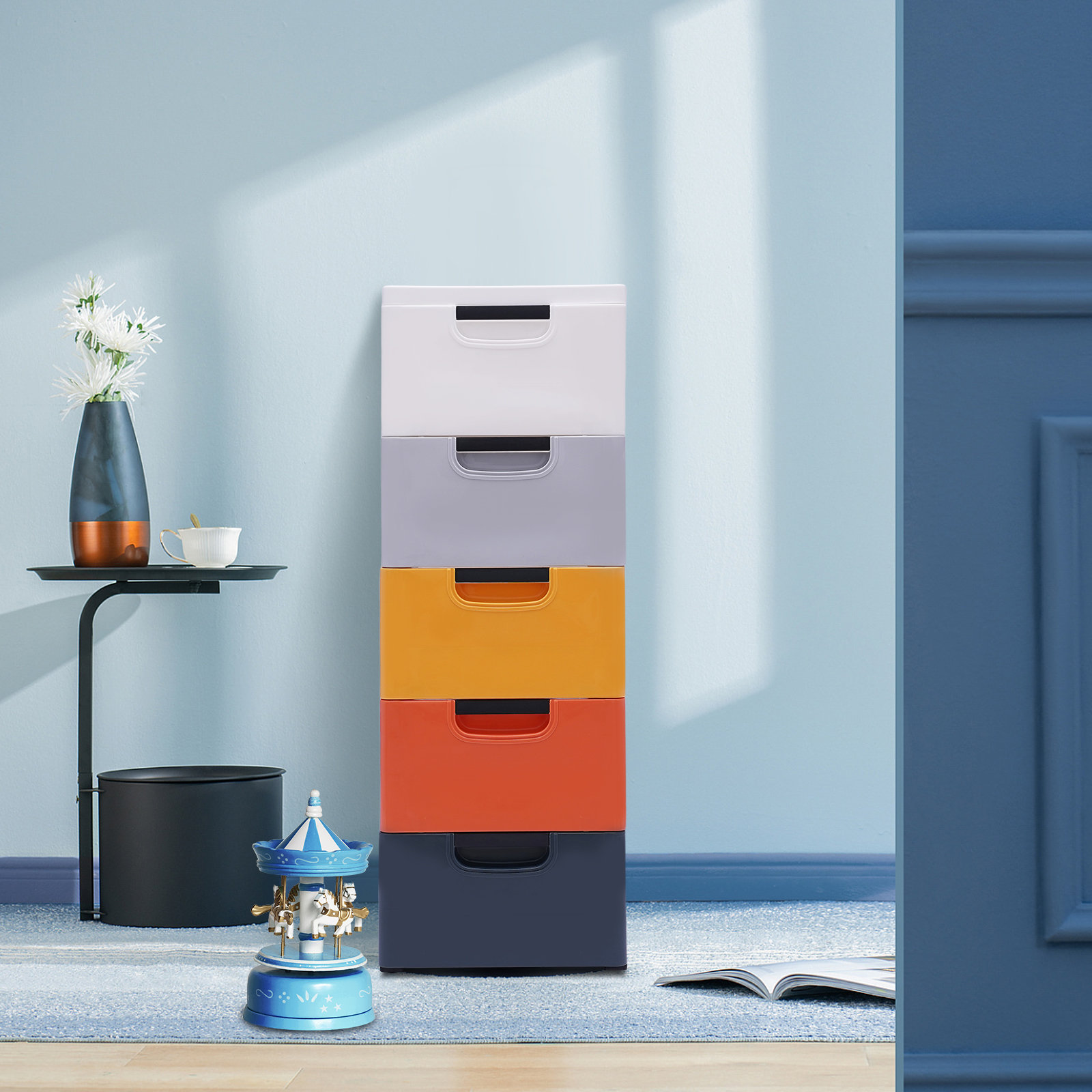 Ebern Designs Patak 5-layer Plastic Drawer Storage Cabinet & Reviews ...