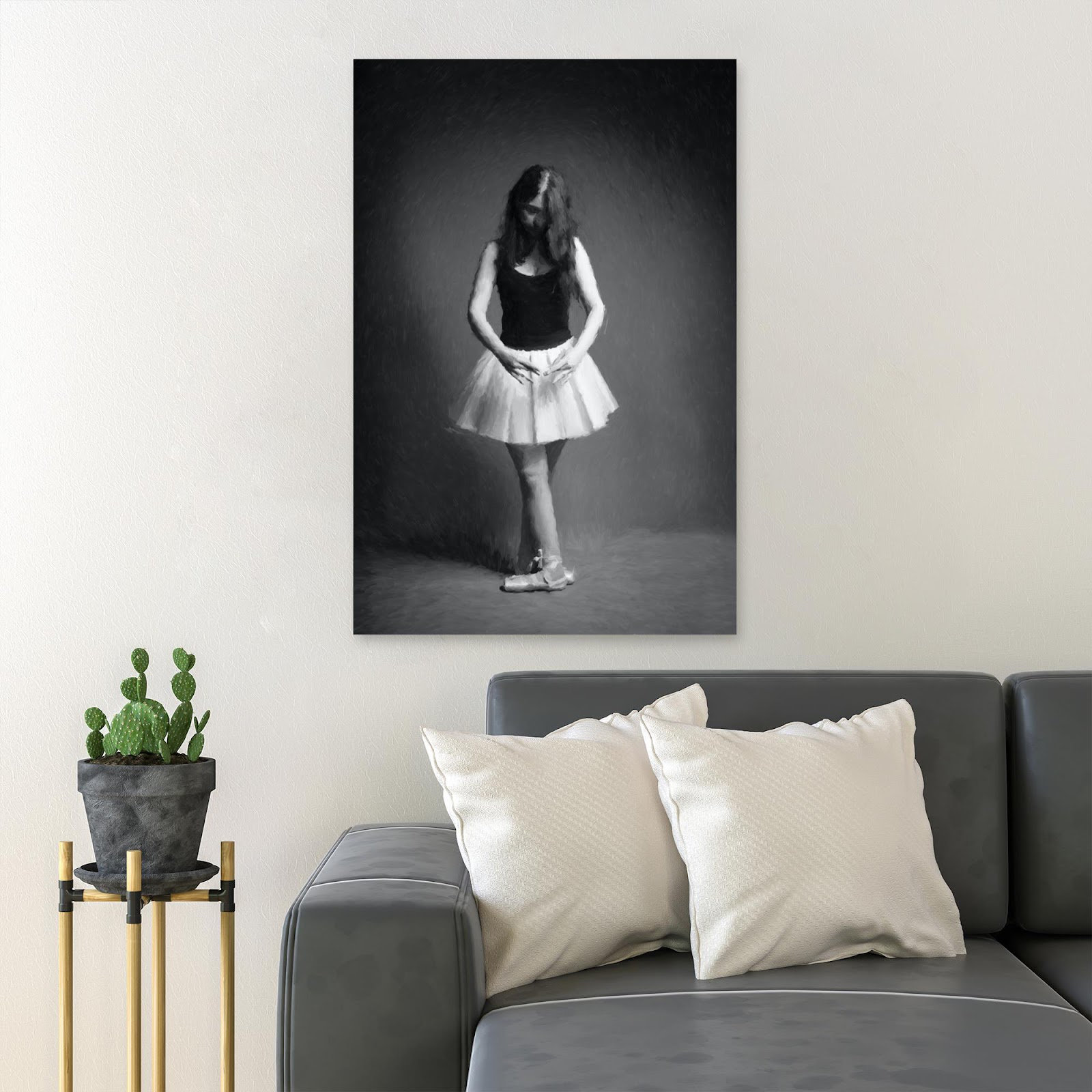 Red Barrel Studio® Grayscale Photo Of Ballet Girl With The Classic Pose ...