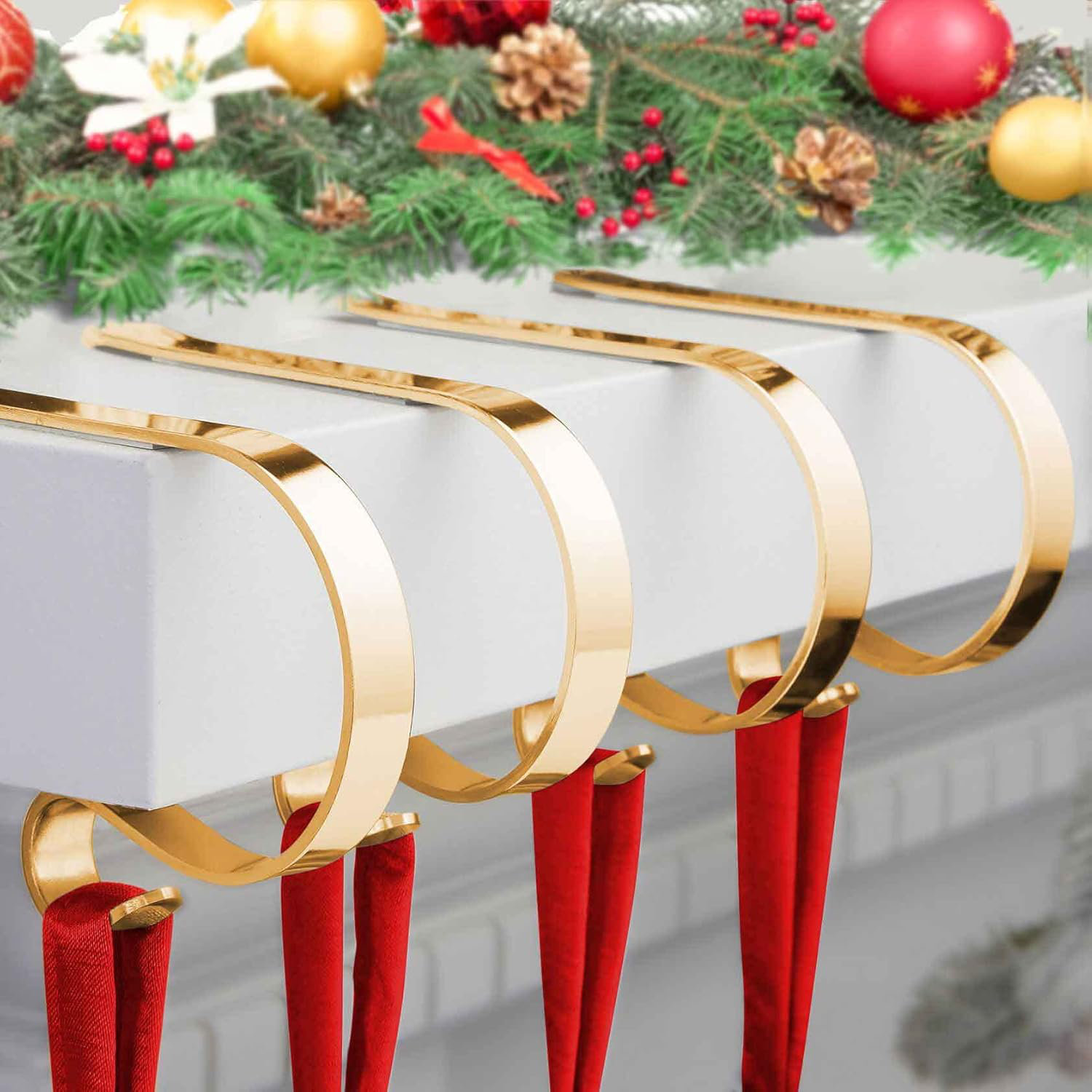 The Holiday Aisle® Set of 4 Christmas Stocking Holders,Christmas ...