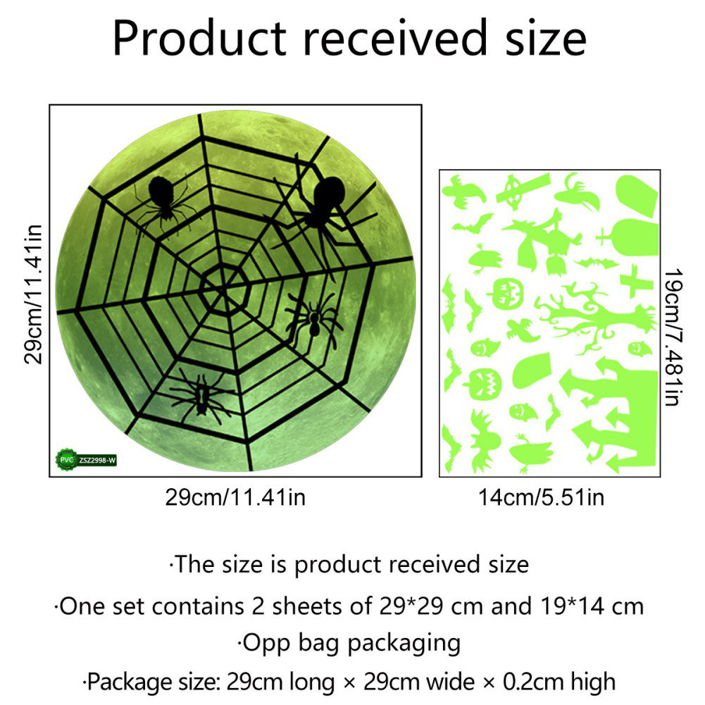 Fleur De Lis Living Halloween Glow In The Dark Wall Stickers Luminous ...