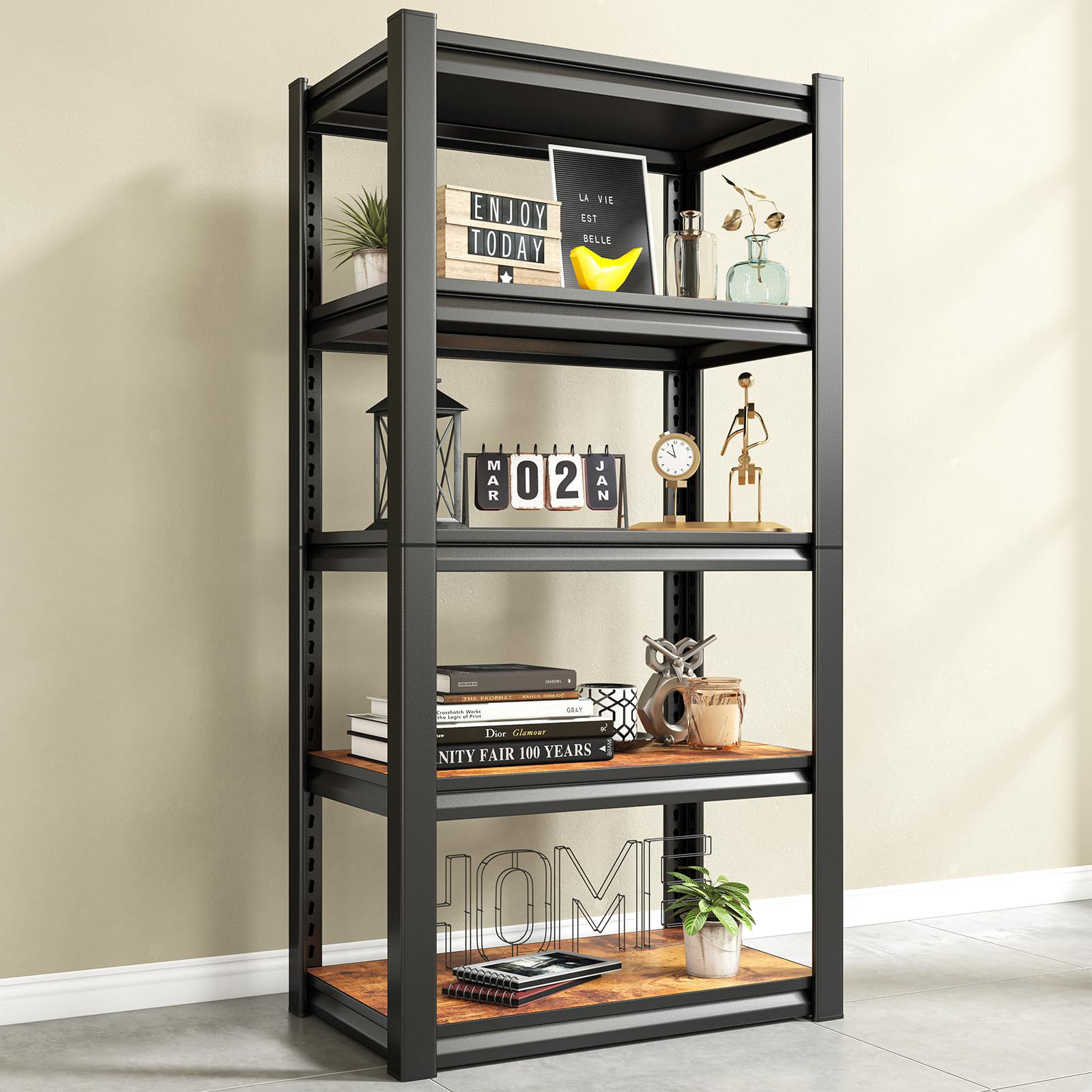 Rebrilliant Mutsunori Storage Shelves 3000LBS Capacity Garage Shelving ...