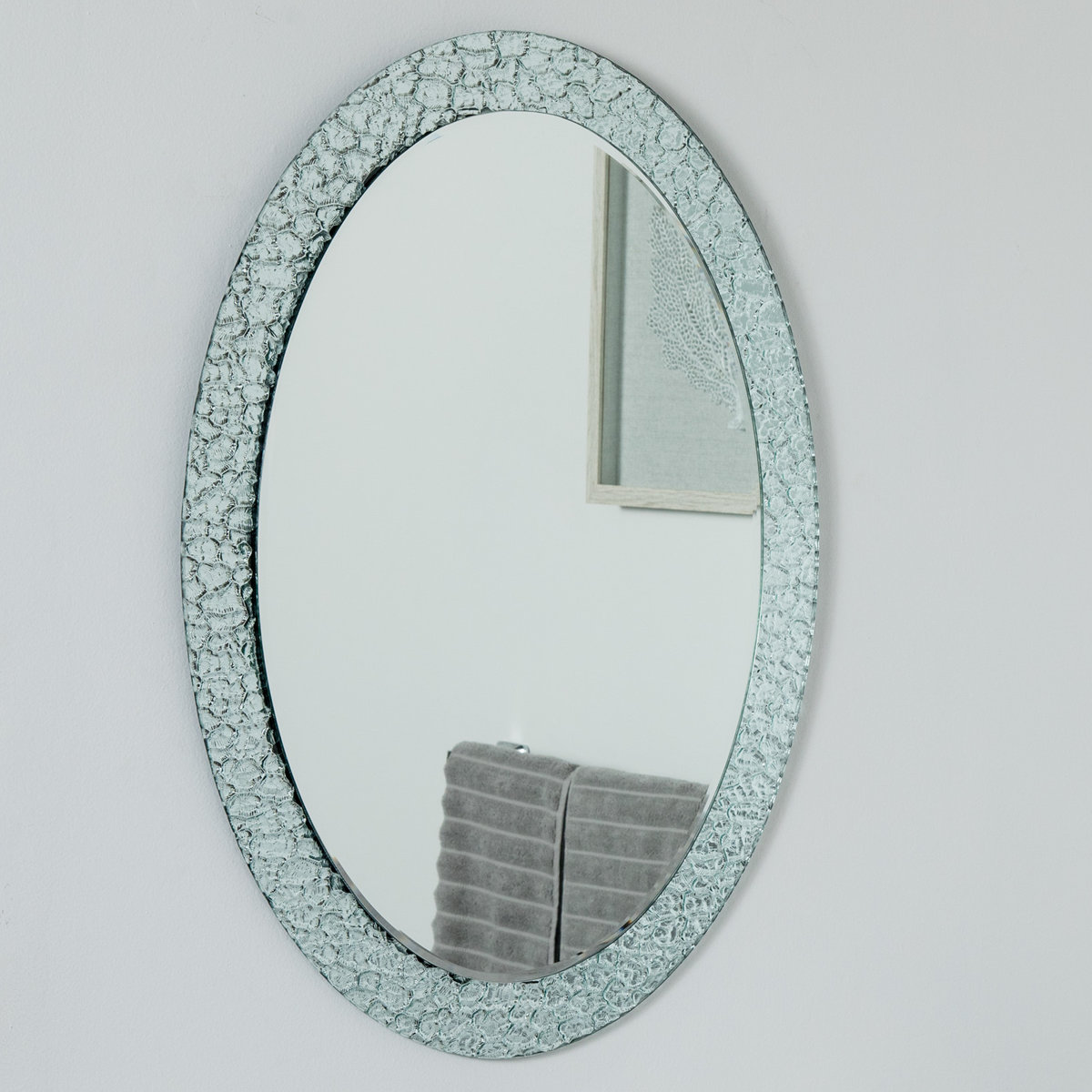 House of Hampton Baily Jewel Oval Beveled Accent Mirror & Reviews ...