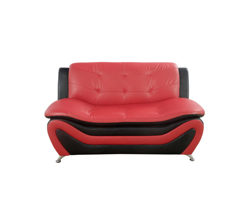 Ivy Bronx Davender 60" Faux Leather Loveseat | Wayfair