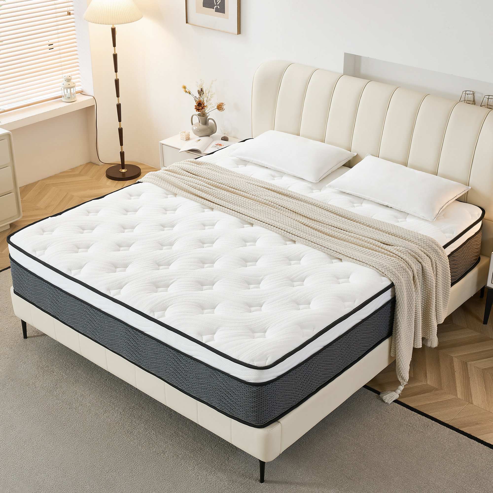 White Noise 28cm Pillow Top Pocket Sprung Mattress & Reviews | Wayfair ...