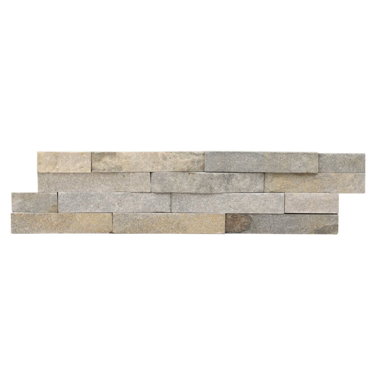 e-Joy 24" X 6" Stacked Natural Stone Ledger Panel Wall Tile, Diy Slate ...