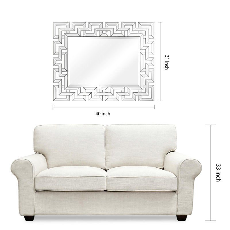 Mercer41 Poyner Elegant Beveled Geometry Wall Mirror & Reviews | Wayfair