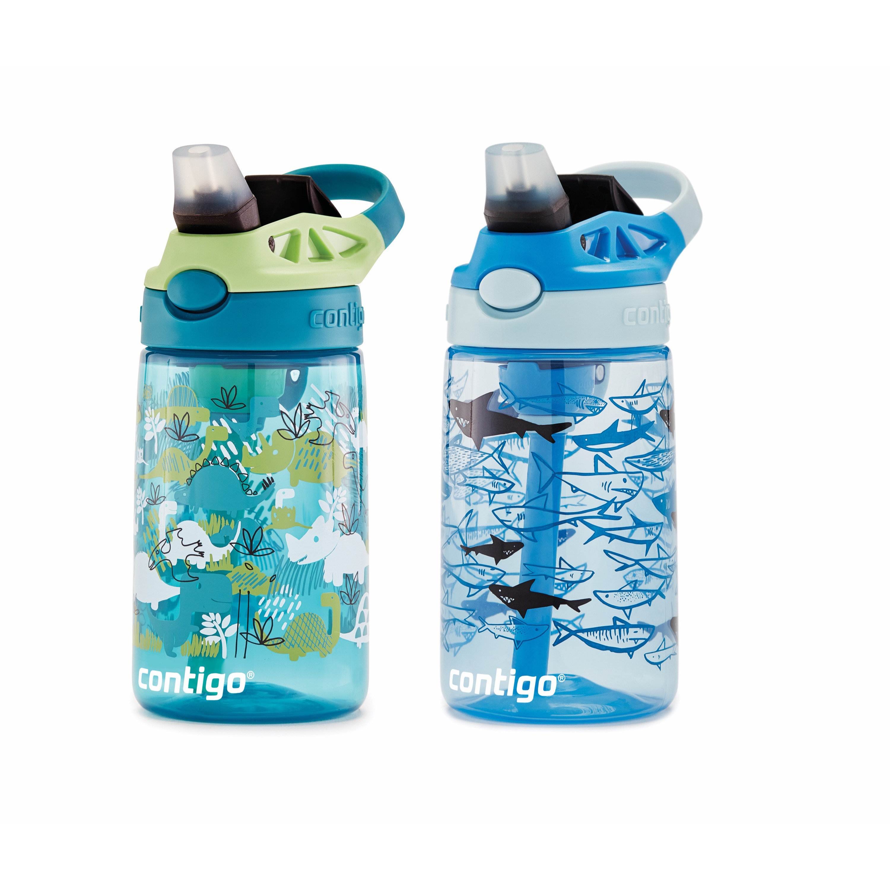 Contigo Kids Straw Water Bottle with AUTOSPOUT Lid, 14oz., 2 Pack ...