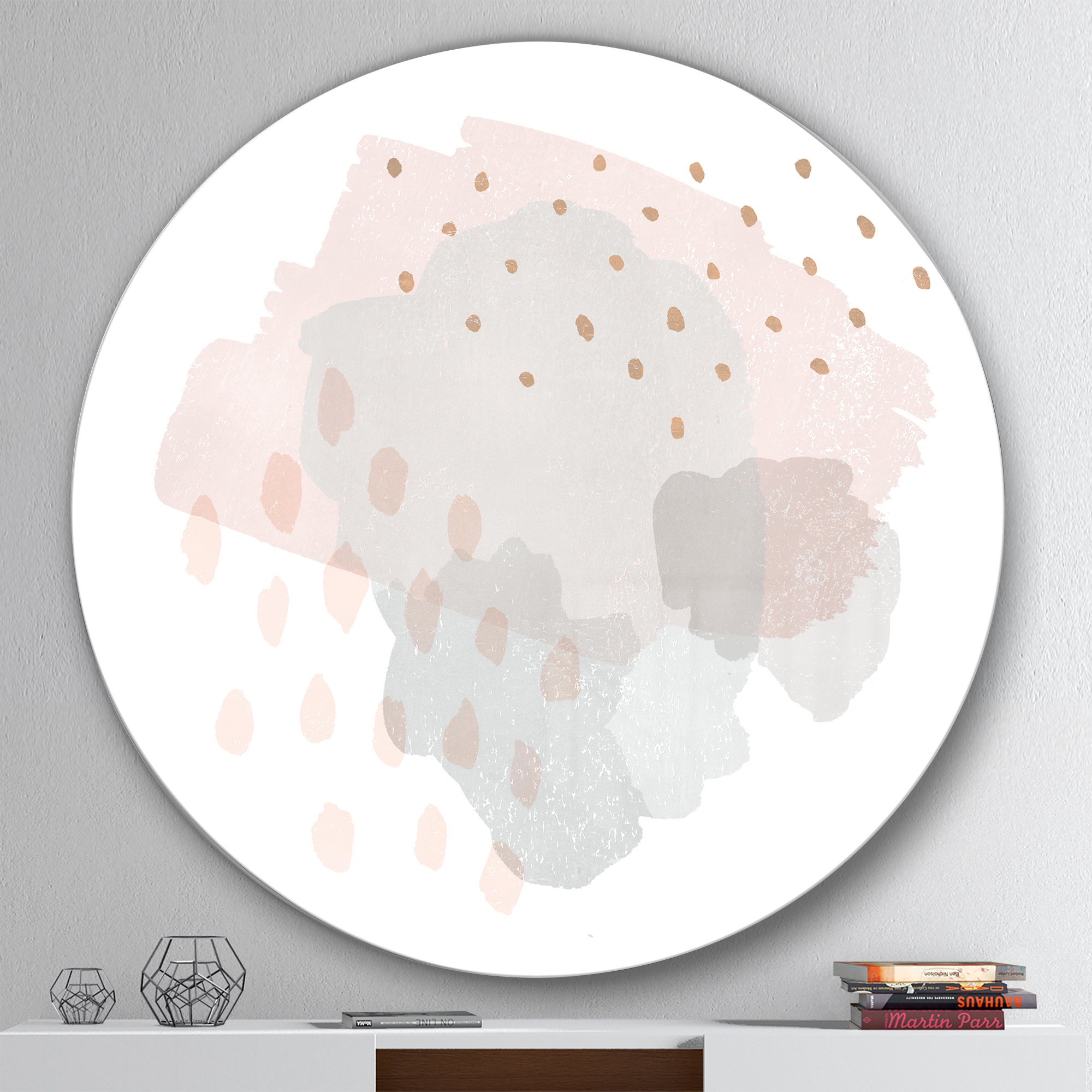 East Urban Home 'Watercolor Minimal Blush II' - Painting Print on Metal ...
