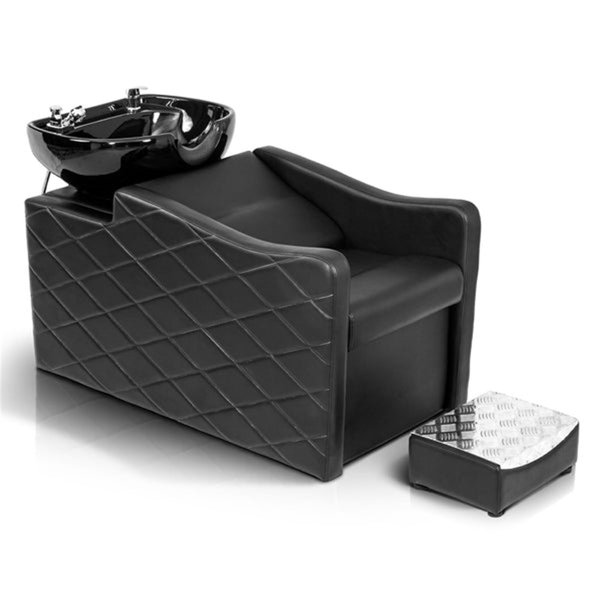 Winado Black And Black Salon Shampoo Bowl And Chair Backwash Unit With ...